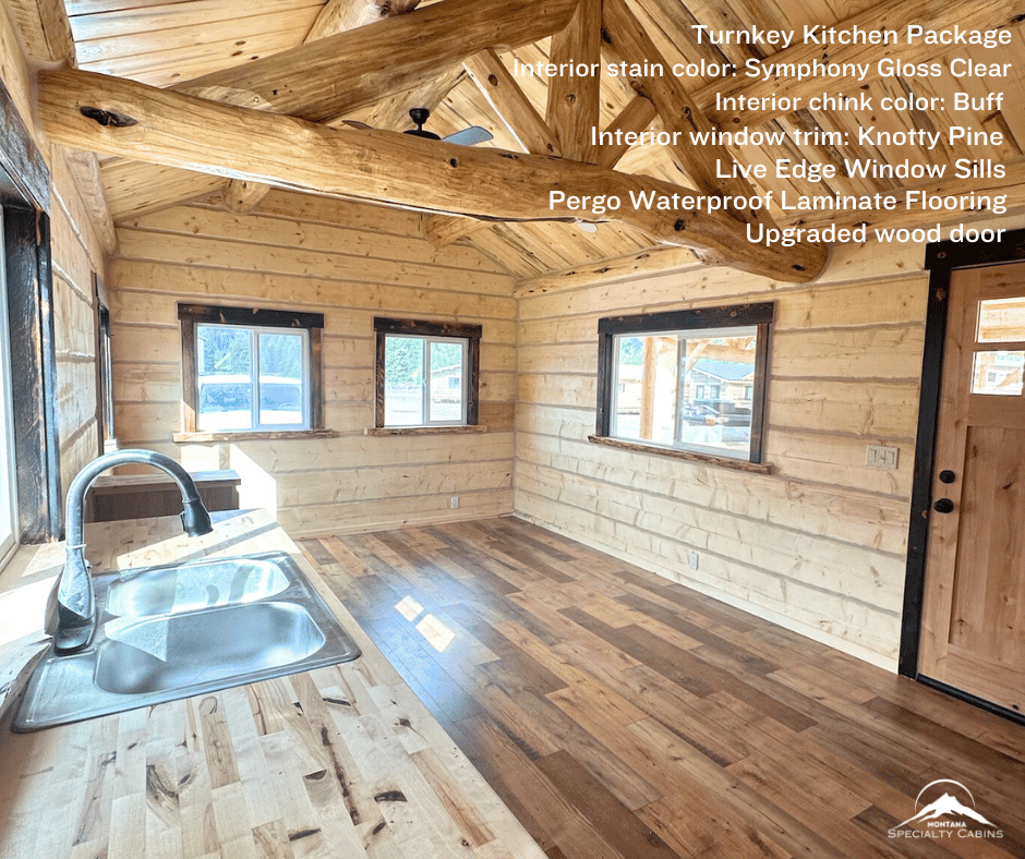 Bison View Log Cabin 12x30: Tiny Living Ready- Just Bring Your Toothbr ...